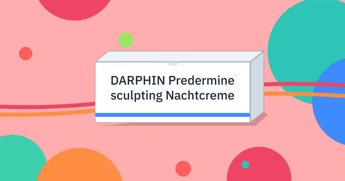Symbolbild: Packung mit der Aufschrift DARPHIN Predermine sculpting Nachtcreme (PZN 13583575) – Verfügbarkeit und Bezug in Apotheken in Frankfurt am Main