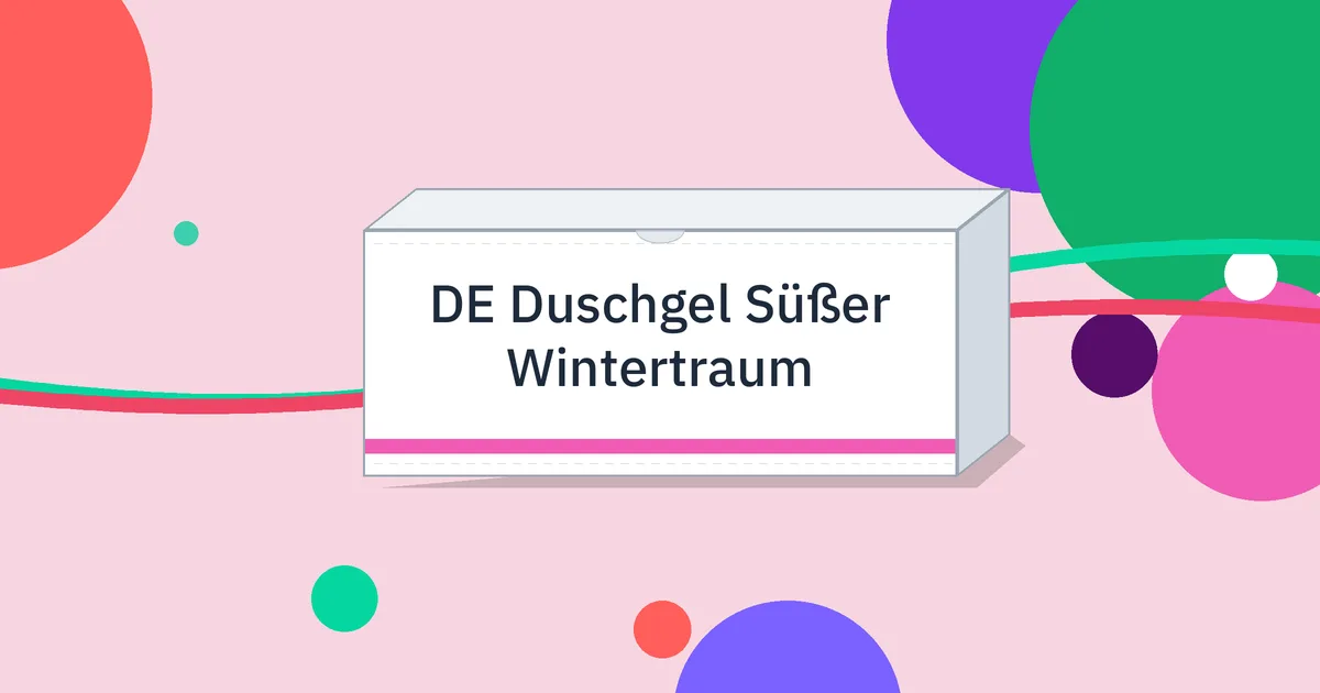 Symbolbild: Packung mit der Aufschrift DE Duschgel Süßer Wintertraum (PZN 19925746) – Verfügbarkeit und Bezug in Apotheken in Frankfurt am Main