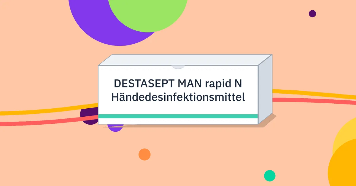 Symbolbild: Packung mit der Aufschrift DESTASEPT MAN rapid N Händedesinfektionsmittel (PZN 10088817) – Verfügbarkeit und Bezug in Apotheken in Frankfurt am Main