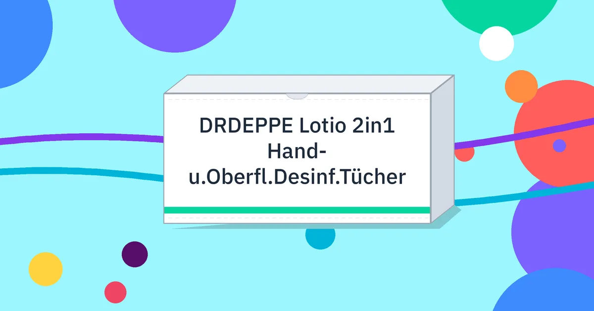 Symbolbild: Packung mit der Aufschrift DRDEPPE Lotio 2in1 Hand-u.Oberfl.Desinf.Tücher (PZN 18849724) – Verfügbarkeit und Bezug in Apotheken in Frankfurt am Main