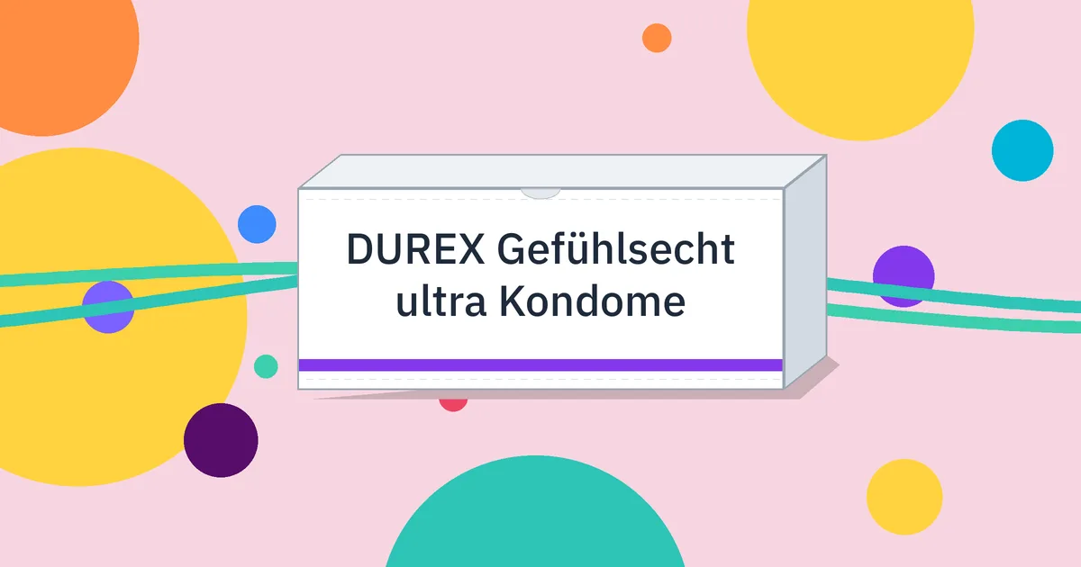 Symbolbild: Packung mit der Aufschrift DUREX Gefühlsecht ultra Kondome (PZN 06730366) – Verfügbarkeit und Bezug in Apotheken in Frankfurt am Main