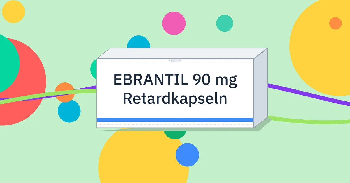 Symbolbild: Packung mit der Aufschrift EBRANTIL 90 mg Retardkapseln (PZN 00211725) – Verfügbarkeit und Bezug in Apotheken in Frankfurt am Main
