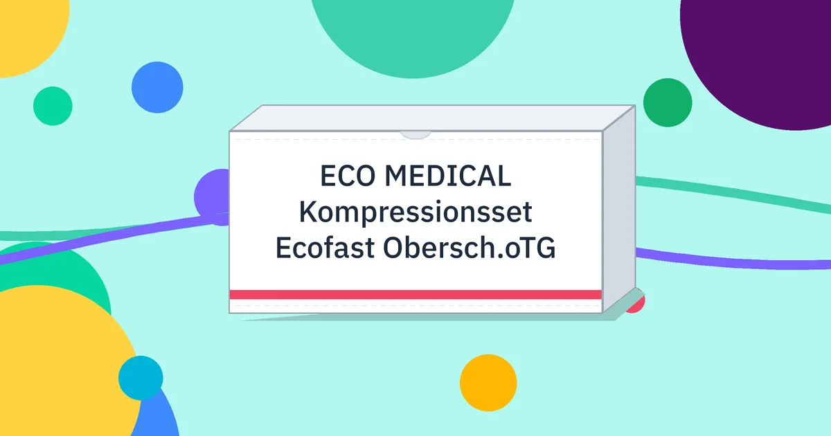 Symbolbild: Packung mit der Aufschrift ECO MEDICAL Kompressionsset Ecofast Obersch.oTG (PZN 14023619) – Verfügbarkeit und Bezug in Apotheken in Frankfurt am Main