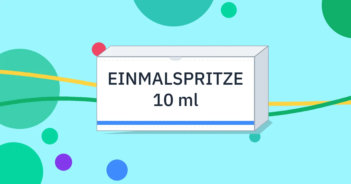 Symbolbild: Packung mit der Aufschrift EINMALSPRITZE 10 ml (PZN 09291677) – Verfügbarkeit und Bezug in Apotheken in Frankfurt am Main