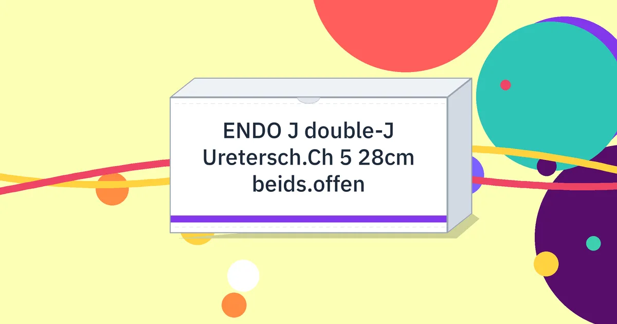 Symbolbild: Packung mit der Aufschrift ENDO J double-J Uretersch.Ch 5 28cm beids.offen (PZN 00439026) – Verfügbarkeit und Bezug in Apotheken in Frankfurt am Main