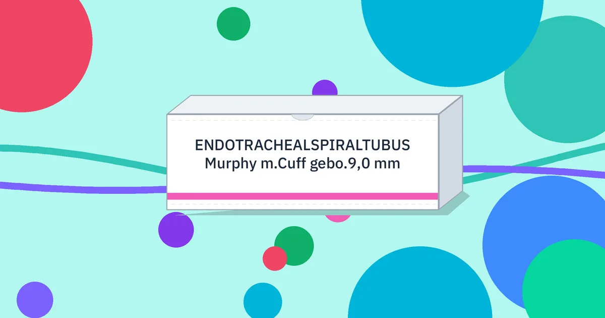 Symbolbild: Packung mit der Aufschrift ENDOTRACHEALSPIRALTUBUS Murphy m.Cuff gebo.9,0 mm (PZN 01295836) – Verfügbarkeit und Bezug in Apotheken in Frankfurt am Main
