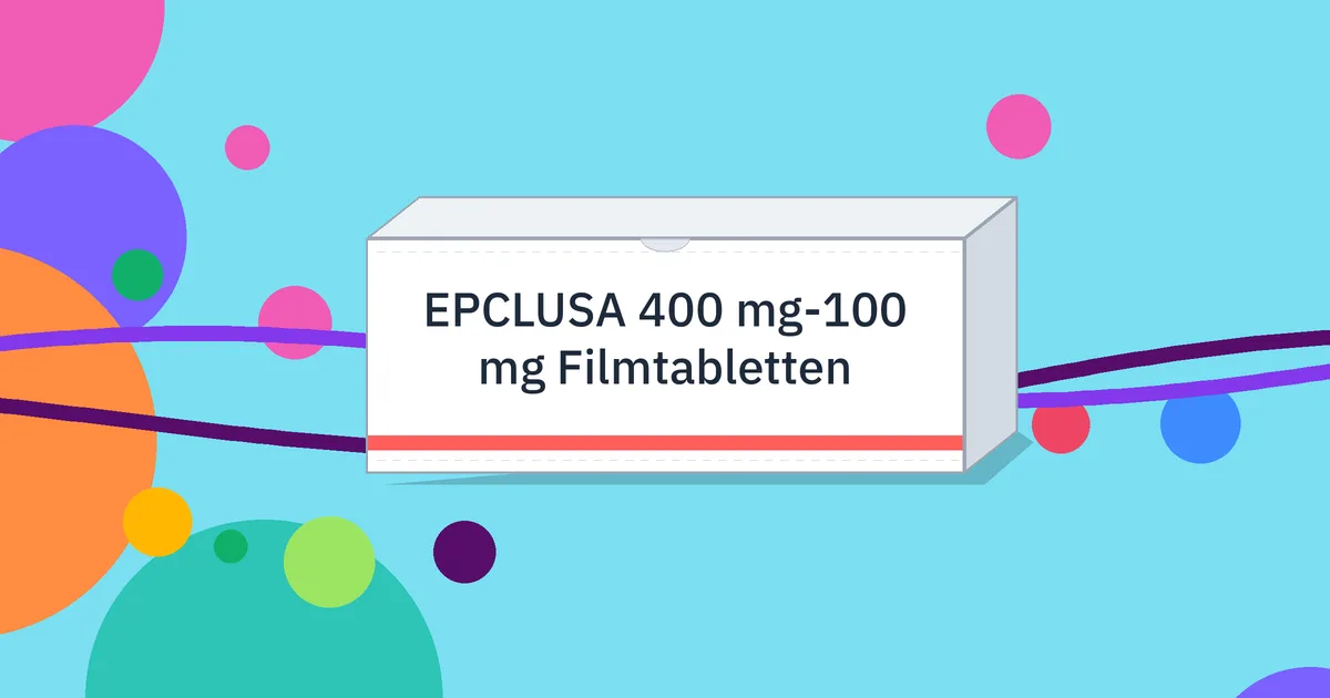 Symbolbild: Packung mit der Aufschrift EPCLUSA 400 mg-100 mg Filmtabletten (PZN 19952080) – Verfügbarkeit und Bezug in Apotheken in Frankfurt am Main