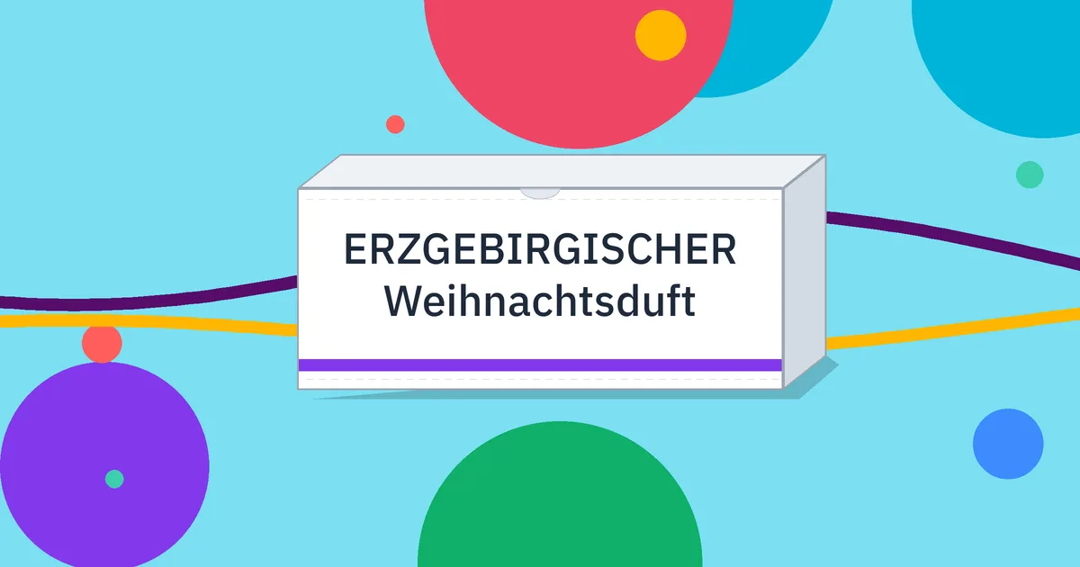 Symbolbild: Packung mit der Aufschrift ERZGEBIRGISCHER Weihnachtsduft (PZN 19988103) – Verfügbarkeit und Bezug in Apotheken in Frankfurt am Main