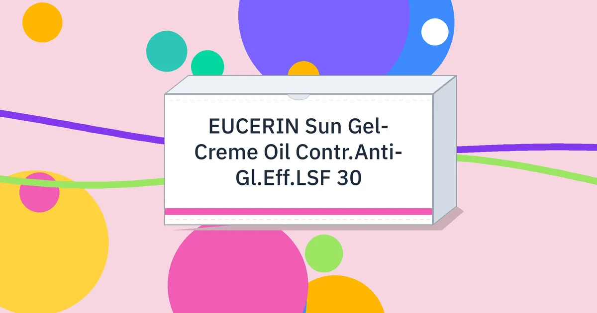 Symbolbild: Packung mit der Aufschrift EUCERIN Sun Gel-Creme Oil Contr.Anti-Gl.Eff.LSF 30 (PZN 10832658) – Verfügbarkeit und Bezug in Apotheken in Frankfurt am Main