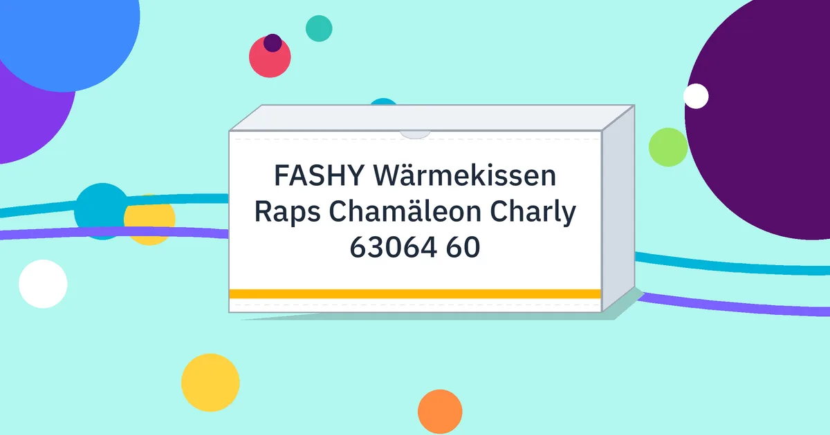 Symbolbild: Packung mit der Aufschrift FASHY Wärmekissen Raps Chamäleon Charly 63064 60 (PZN 18026052) – Verfügbarkeit und Bezug in Apotheken in Frankfurt am Main