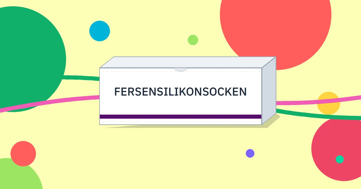 Symbolbild: Packung mit der Aufschrift FERSENSILIKONSOCKEN (PZN 04969927) – Verfügbarkeit und Bezug in Apotheken in Frankfurt am Main