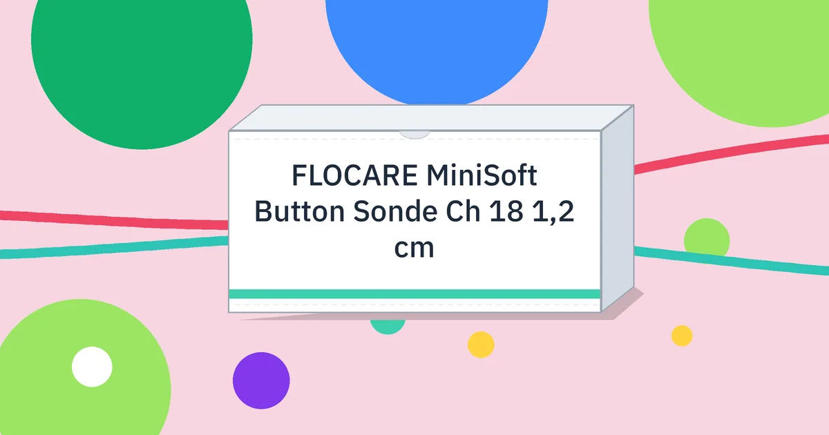 Symbolbild: Packung mit der Aufschrift FLOCARE MiniSoft Button Sonde Ch 18 1,2 cm (PZN 16019131) – Verfügbarkeit und Bezug in Apotheken in Frankfurt am Main