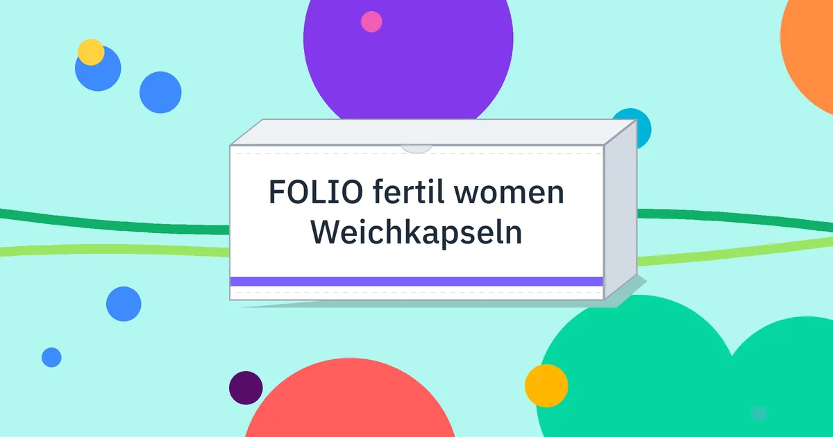 Symbolbild: Packung mit der Aufschrift FOLIO fertil women Weichkapseln (PZN 18671404) – Verfügbarkeit und Bezug in Apotheken in Frankfurt am Main