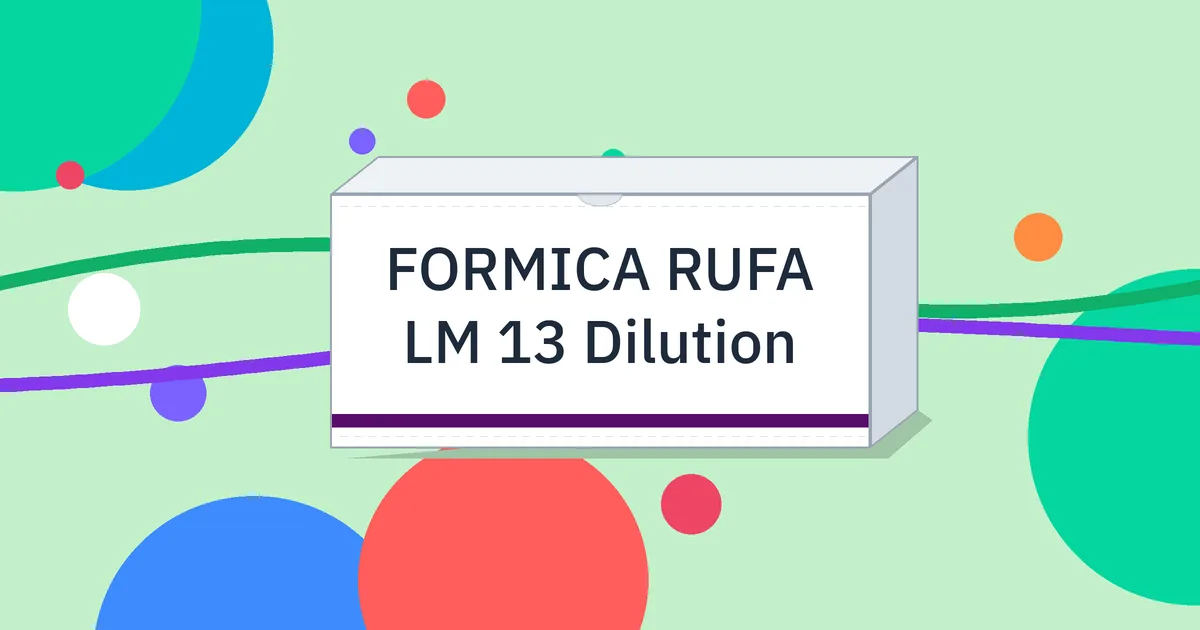 Symbolbild: Packung mit der Aufschrift FORMICA RUFA LM 13 Dilution (PZN 12873992) – Verfügbarkeit und Bezug in Apotheken in Frankfurt am Main