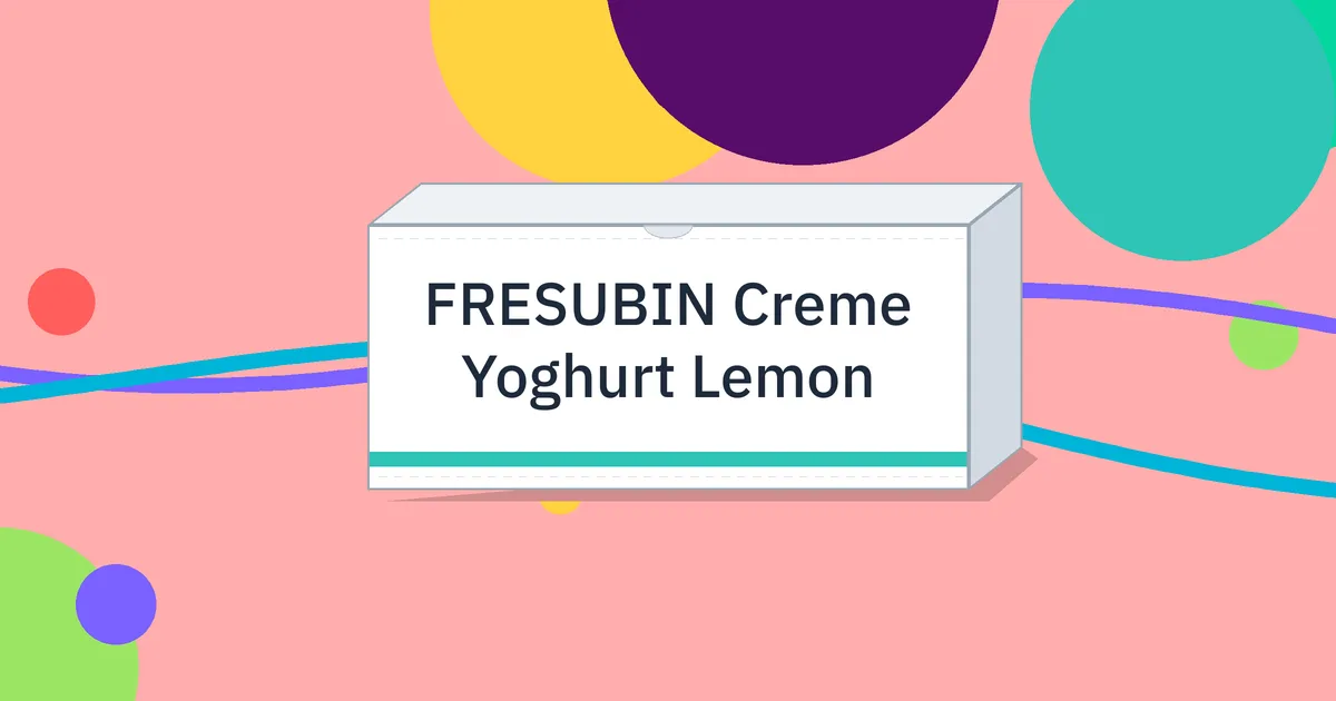 Symbolbild: Packung mit der Aufschrift FRESUBIN Creme Yoghurt Lemon (PZN 11609388) – Verfügbarkeit und Bezug in Apotheken in Frankfurt am Main