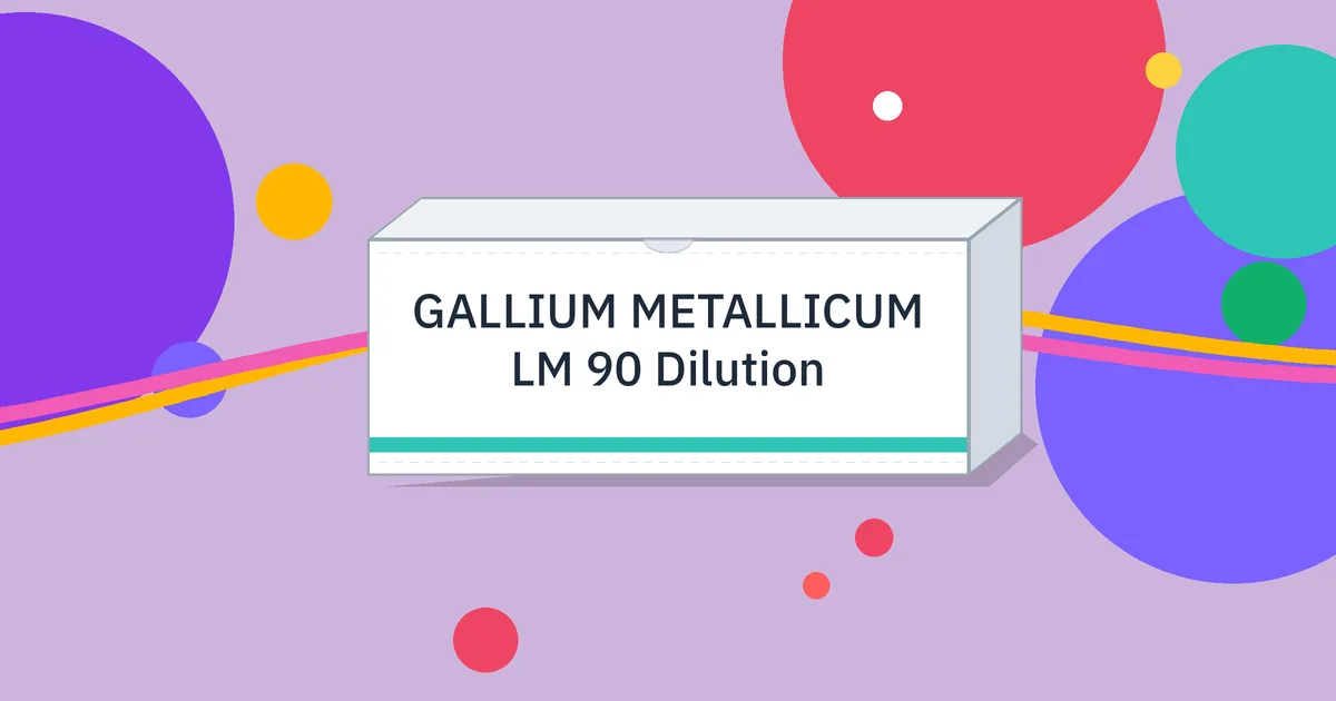 Symbolbild: Packung mit der Aufschrift GALLIUM METALLICUM LM 90 Dilution (PZN 12875169) – Verfügbarkeit und Bezug in Apotheken in Frankfurt am Main