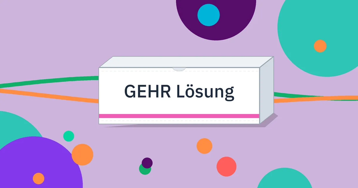 Symbolbild: Packung mit der Aufschrift GEHR Lösung (PZN 04976910) – Verfügbarkeit und Bezug in Apotheken in Frankfurt am Main
