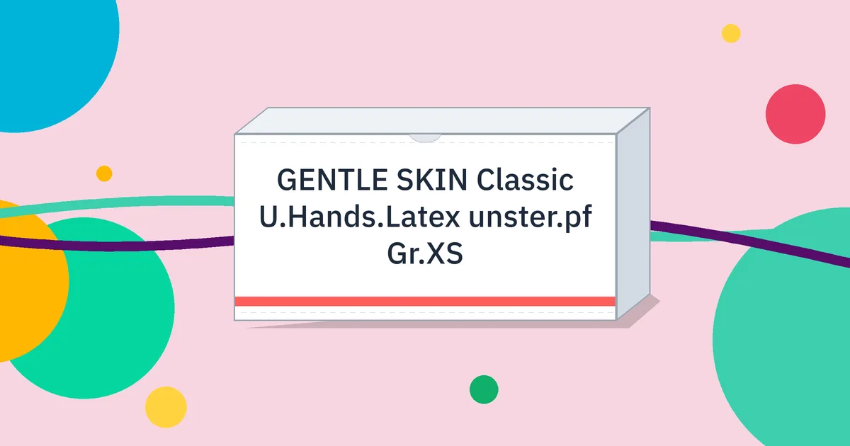 Symbolbild: Packung mit der Aufschrift GENTLE SKIN Classic U.Hands.Latex unster.pf Gr.XS (PZN 02243698) – Verfügbarkeit und Bezug in Apotheken in Frankfurt am Main
