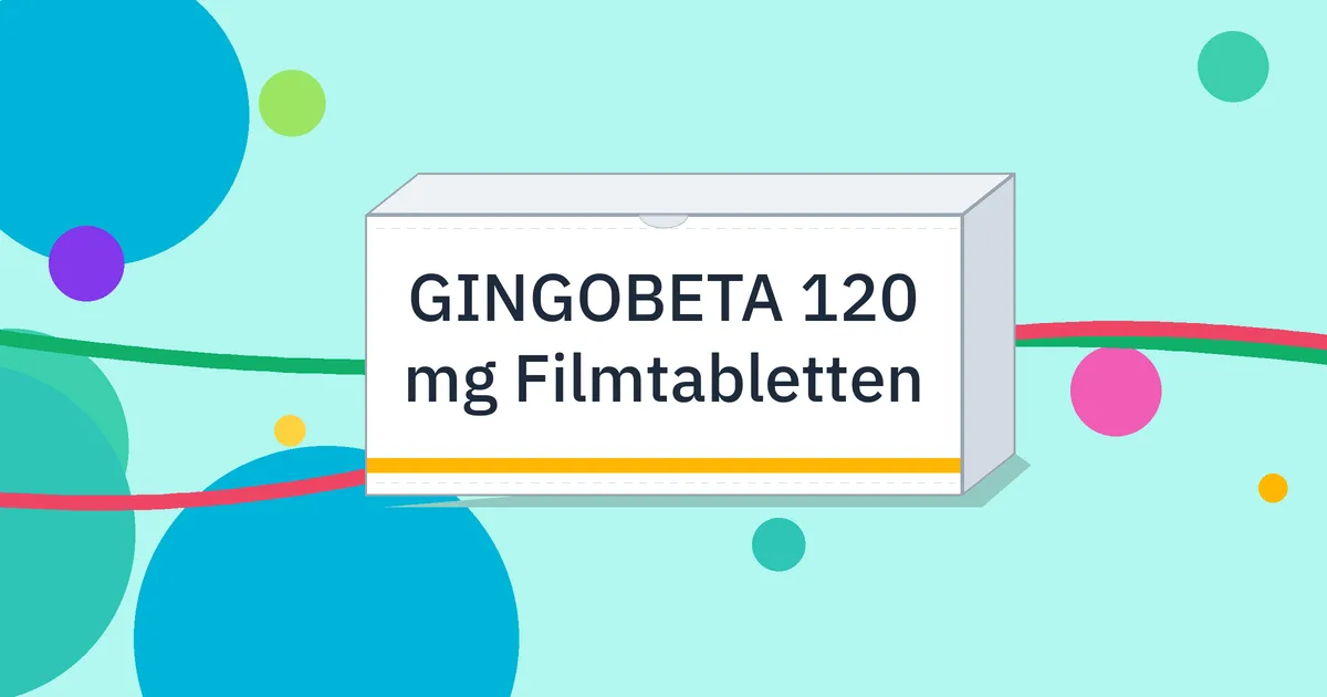 Symbolbild: Packung mit der Aufschrift GINGOBETA 120 mg Filmtabletten (PZN 12461657) – Verfügbarkeit und Bezug in Apotheken in Frankfurt am Main