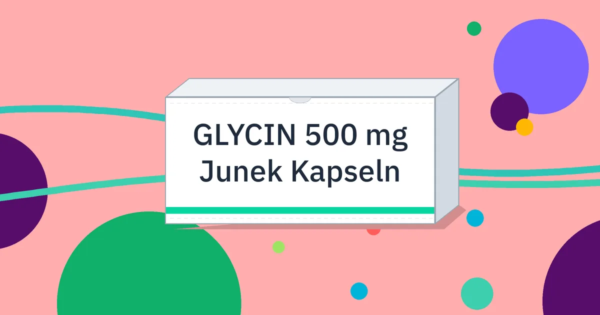Symbolbild: Packung mit der Aufschrift GLYCIN 500 mg Junek Kapseln (PZN 00133356) – Verfügbarkeit und Bezug in Apotheken in Frankfurt am Main