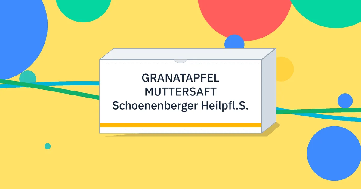 Symbolbild: Packung mit der Aufschrift GRANATAPFEL MUTTERSAFT Schoenenberger Heilpfl.S. (PZN 03502831) – Verfügbarkeit und Bezug in Apotheken in Frankfurt am Main