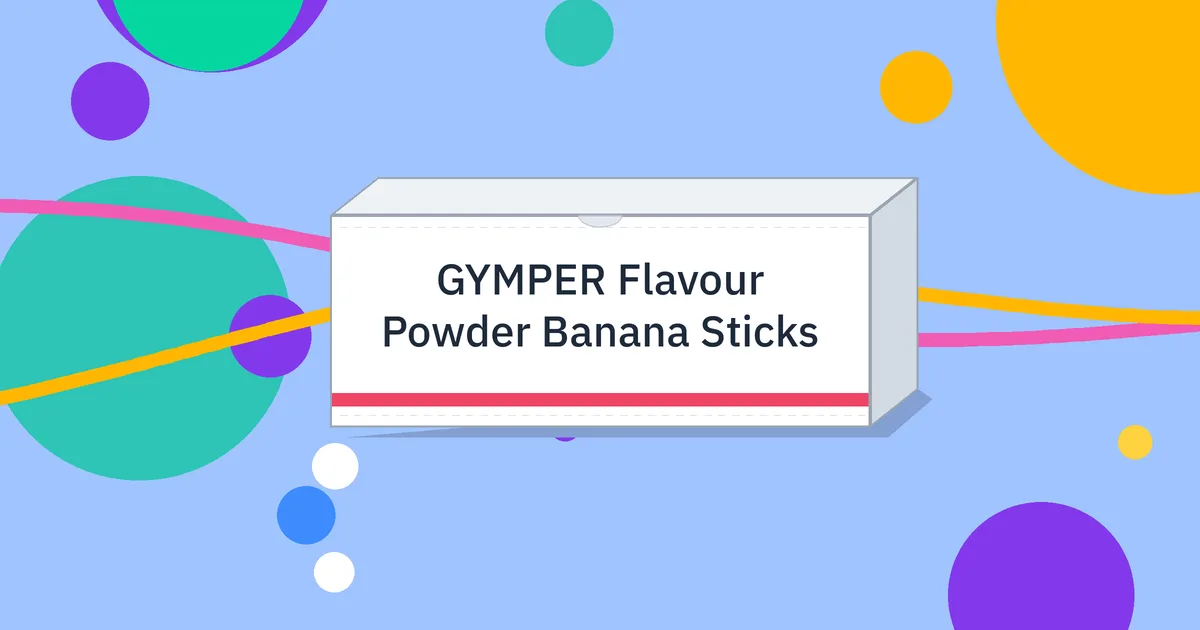 Symbolbild: Packung mit der Aufschrift GYMPER Flavour Powder Banana Sticks (PZN 15742061) – Verfügbarkeit und Bezug in Apotheken in Frankfurt am Main
