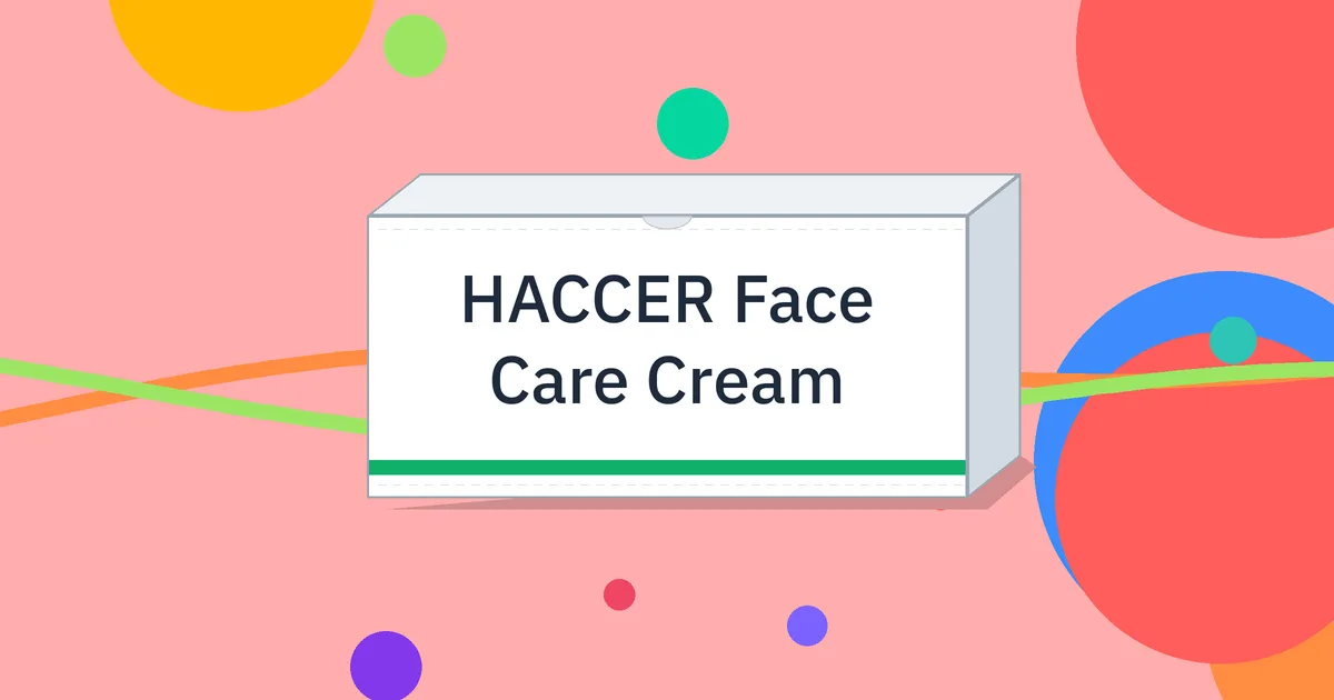Symbolbild: Packung mit der Aufschrift HACCER Face Care Cream (PZN 13502588) – Verfügbarkeit und Bezug in Apotheken in Frankfurt am Main