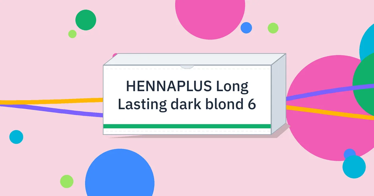 Symbolbild: Packung mit der Aufschrift HENNAPLUS Long Lasting dark blond 6 (PZN 00099760) – Verfügbarkeit und Bezug in Apotheken in Frankfurt am Main