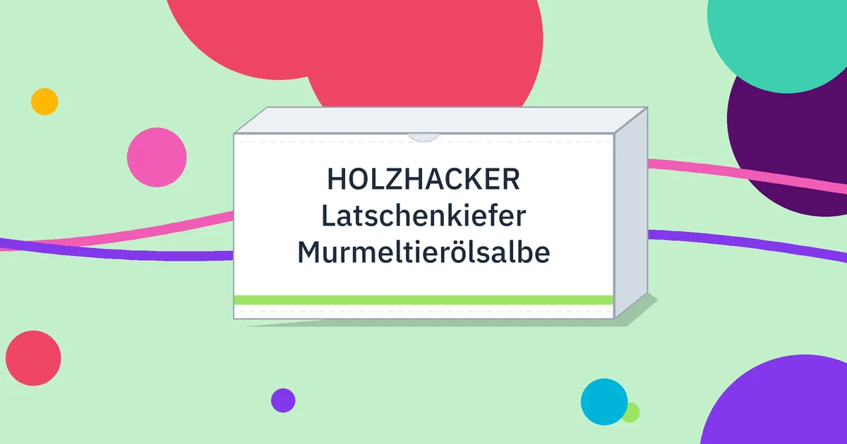 Symbolbild: Packung mit der Aufschrift HOLZHACKER Latschenkiefer Murmeltierölsalbe (PZN 20892762) – Verfügbarkeit und Bezug in Apotheken in Frankfurt am Main