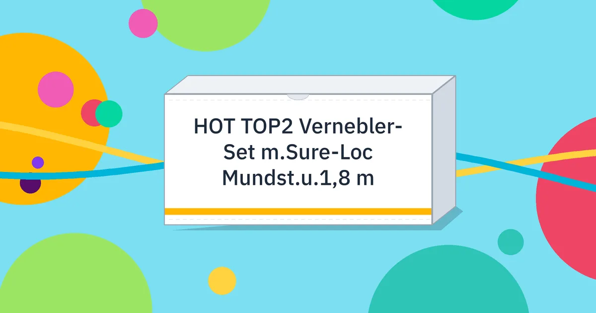 Symbolbild: Packung mit der Aufschrift HOT TOP2 Vernebler-Set m.Sure-Loc Mundst.u.1,8 m (PZN 17433217) – Verfügbarkeit und Bezug in Apotheken in Frankfurt am Main