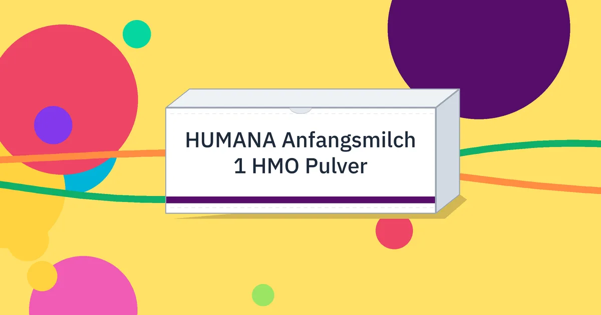 Symbolbild: Packung mit der Aufschrift HUMANA Anfangsmilch 1 HMO Pulver (PZN 18302836) – Verfügbarkeit und Bezug in Apotheken in Frankfurt am Main
