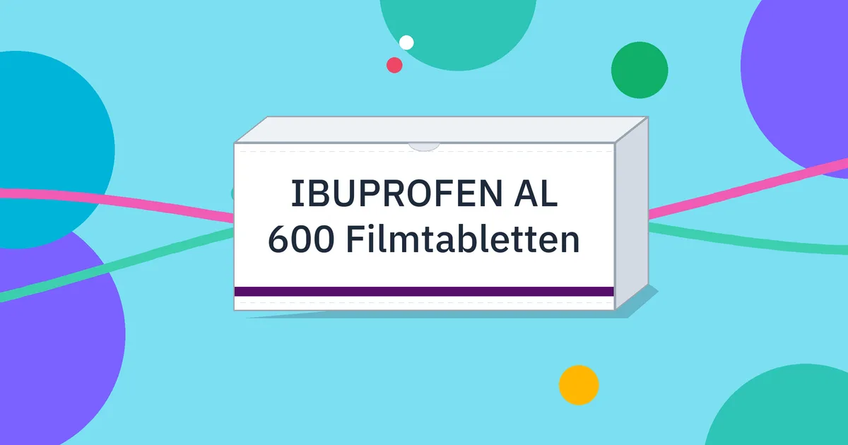 Symbolbild: Packung mit der Aufschrift IBUPROFEN AL 600 Filmtabletten (PZN 06876816) – Verfügbarkeit und Bezug in Apotheken in Frankfurt am Main