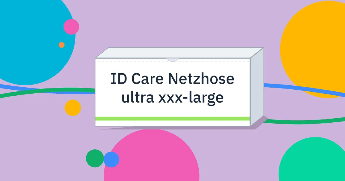 Symbolbild: Packung mit der Aufschrift ID Care Netzhose ultra xxx-large (PZN 18834119) – Verfügbarkeit und Bezug in Apotheken in Frankfurt am Main