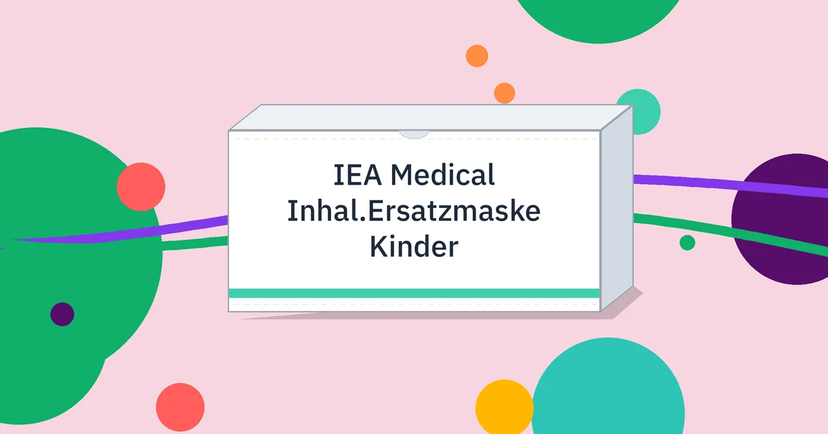 Symbolbild: Packung mit der Aufschrift IEA Medical Inhal.Ersatzmaske Kinder (PZN 20319666) – Verfügbarkeit und Bezug in Apotheken in Frankfurt am Main