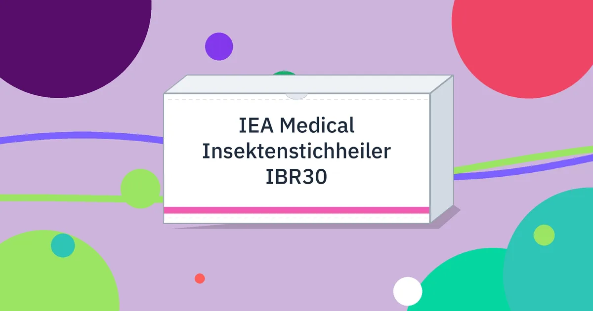 Symbolbild: Packung mit der Aufschrift IEA Medical Insektenstichheiler IBR30 (PZN 19468705) – Verfügbarkeit und Bezug in Apotheken in Frankfurt am Main