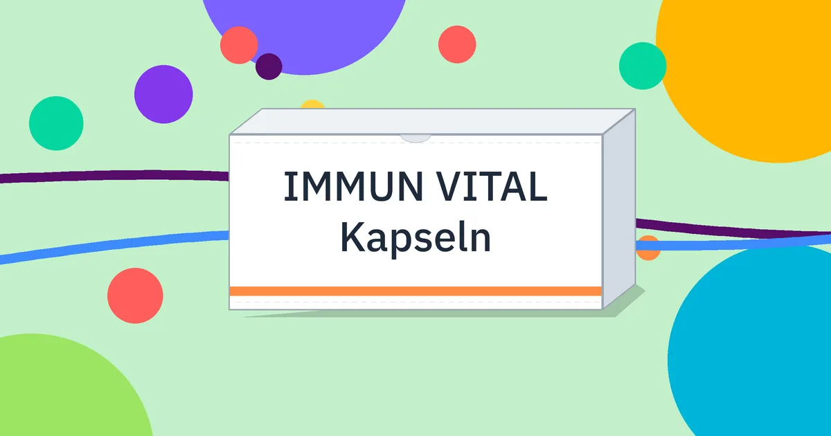 Symbolbild: Packung mit der Aufschrift IMMUN VITAL Kapseln (PZN 19647744) – Verfügbarkeit und Bezug in Apotheken in Frankfurt am Main