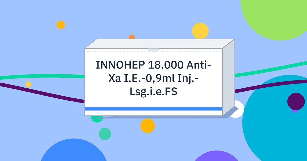 Symbolbild: Packung mit der Aufschrift INNOHEP 18.000 Anti-Xa I.E.-0,9ml Inj.-Lsg.i.e.FS (PZN 17491226) – Verfügbarkeit und Bezug in Apotheken in Frankfurt am Main