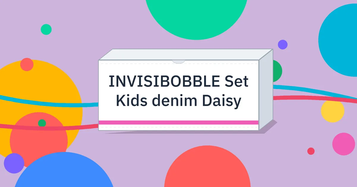 Symbolbild: Packung mit der Aufschrift INVISIBOBBLE Set Kids denim Daisy (PZN 20383983) – Verfügbarkeit und Bezug in Apotheken in Frankfurt am Main