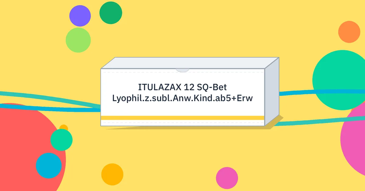 Symbolbild: Packung mit der Aufschrift ITULAZAX 12 SQ-Bet Lyophil.z.subl.Anw.Kind.ab5+Erw (PZN 19622023) – Verfügbarkeit und Bezug in Apotheken in Frankfurt am Main