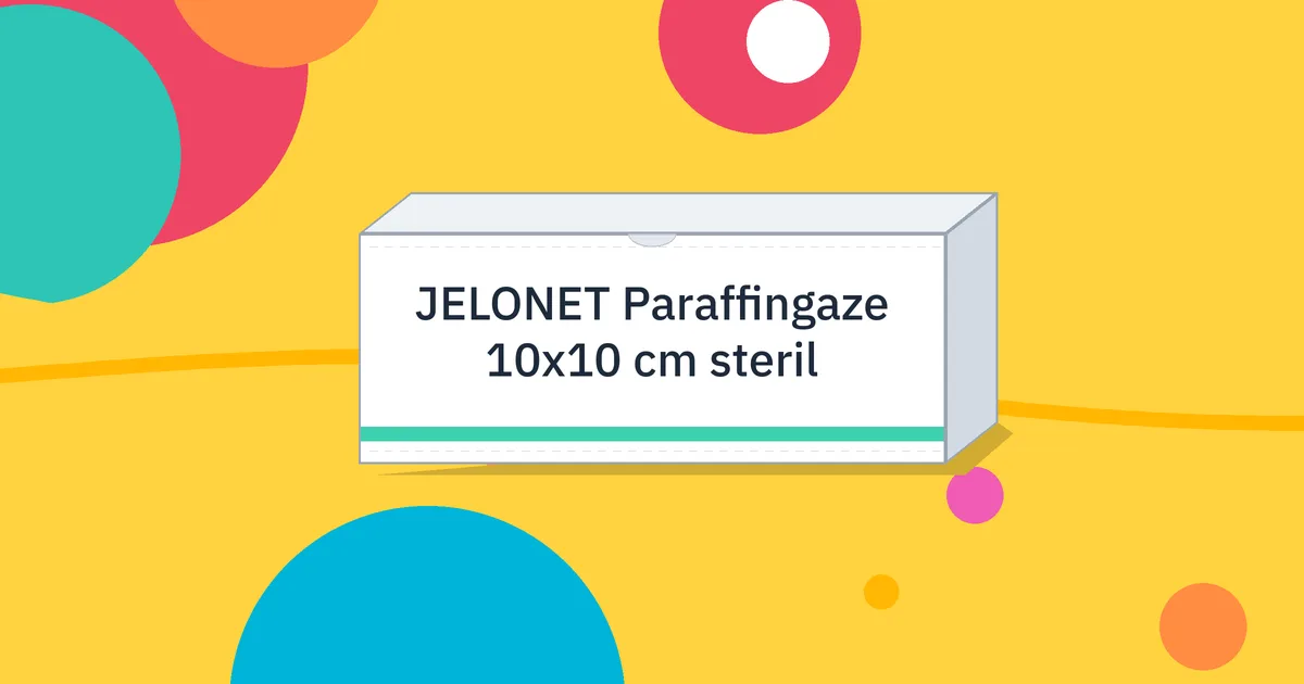Symbolbild: Packung mit der Aufschrift JELONET Paraffingaze 10x10 cm steril (PZN 20610924) – Verfügbarkeit und Bezug in Apotheken in Frankfurt am Main