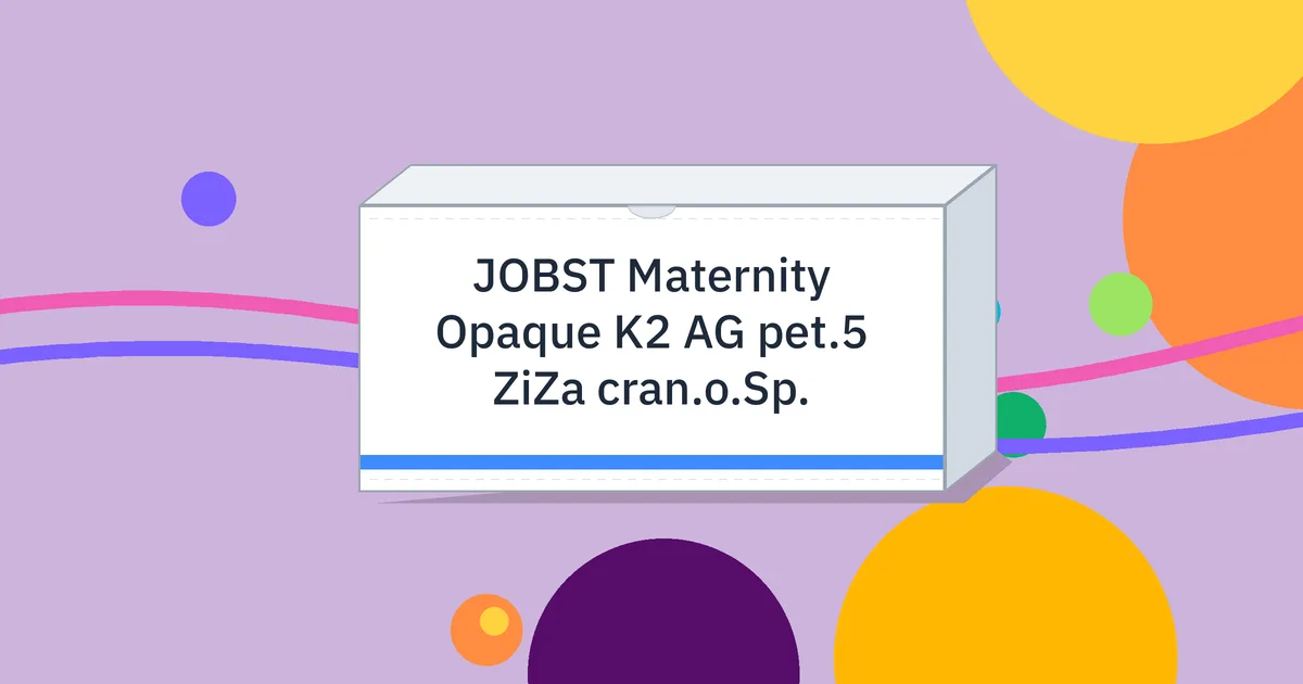 Symbolbild: Packung mit der Aufschrift JOBST Maternity Opaque K2 AG pet.5 ZiZa cran.o.Sp. (PZN 15858409) – Verfügbarkeit und Bezug in Apotheken in Frankfurt am Main