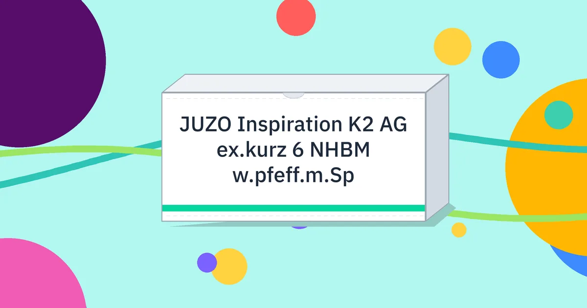 Symbolbild: Packung mit der Aufschrift JUZO Inspiration K2 AG ex.kurz 6 NHBM w.pfeff.m.Sp (PZN 14925842) – Verfügbarkeit und Bezug in Apotheken in Frankfurt am Main