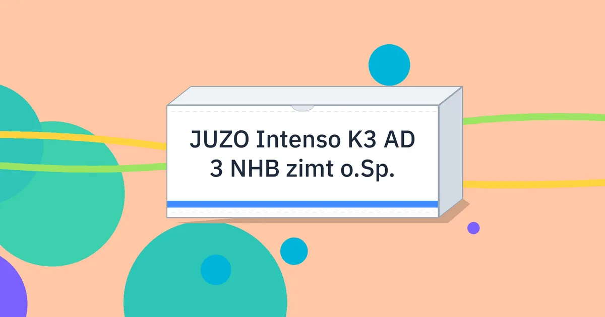 Symbolbild: Packung mit der Aufschrift JUZO Intenso K3 AD 3 NHB zimt o.Sp. (PZN 18641366) – Verfügbarkeit und Bezug in Apotheken in Frankfurt am Main