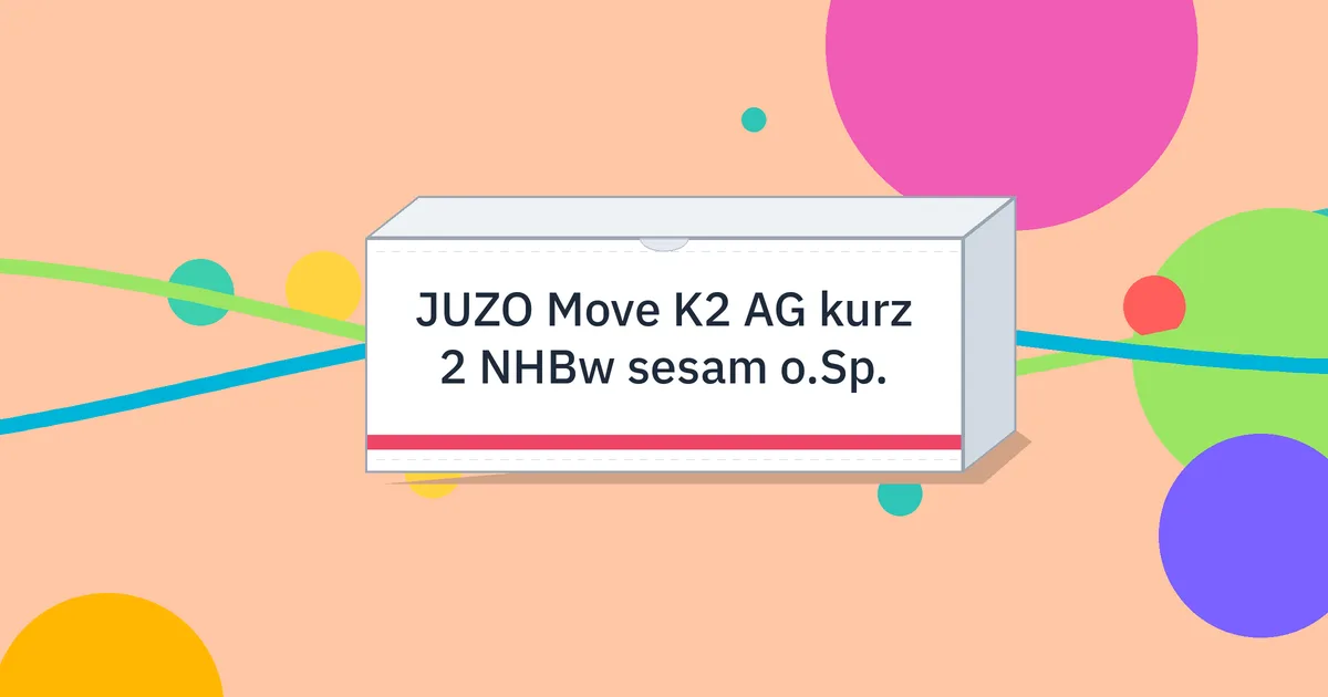 Symbolbild: Packung mit der Aufschrift JUZO Move K2 AG kurz 2 NHBw sesam o.Sp. (PZN 18529095) – Verfügbarkeit und Bezug in Apotheken in Frankfurt am Main