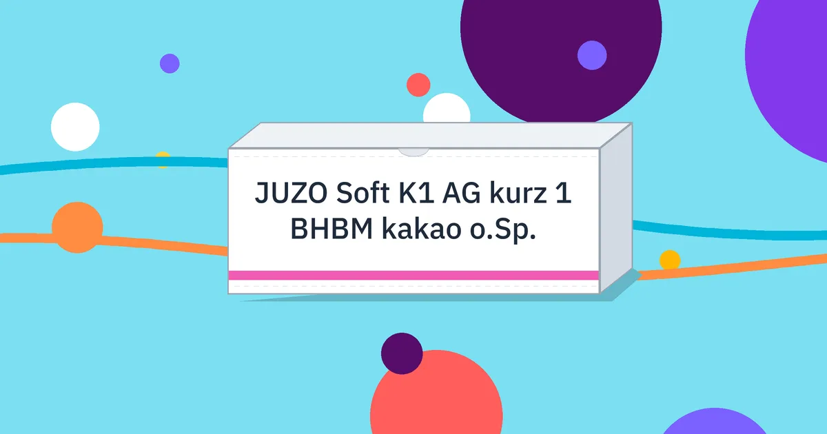 Symbolbild: Packung mit der Aufschrift JUZO Soft K1 AG kurz 1 BHBM kakao o.Sp. (PZN 14857939) – Verfügbarkeit und Bezug in Apotheken in Frankfurt am Main