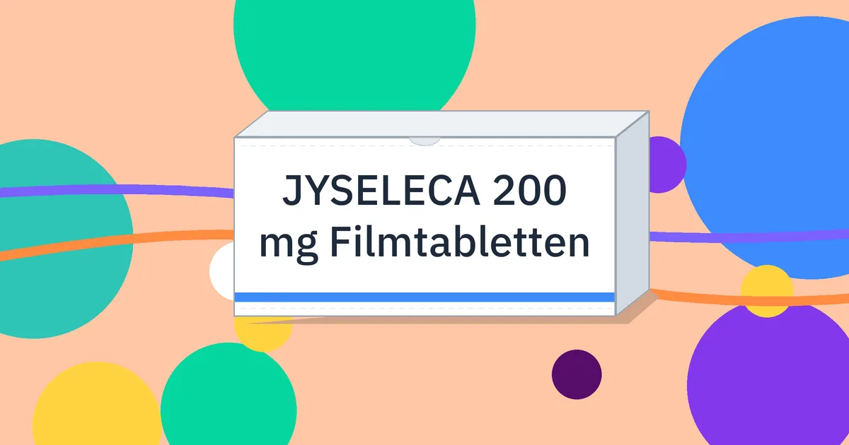 Symbolbild: Packung mit der Aufschrift JYSELECA 200 mg Filmtabletten (PZN 18165291) – Verfügbarkeit und Bezug in Apotheken in Frankfurt am Main