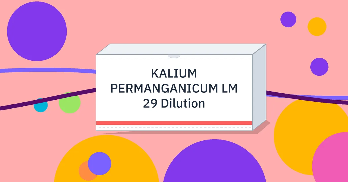 Symbolbild: Packung mit der Aufschrift KALIUM PERMANGANICUM LM 29 Dilution (PZN 12924330) – Verfügbarkeit und Bezug in Apotheken in Frankfurt am Main