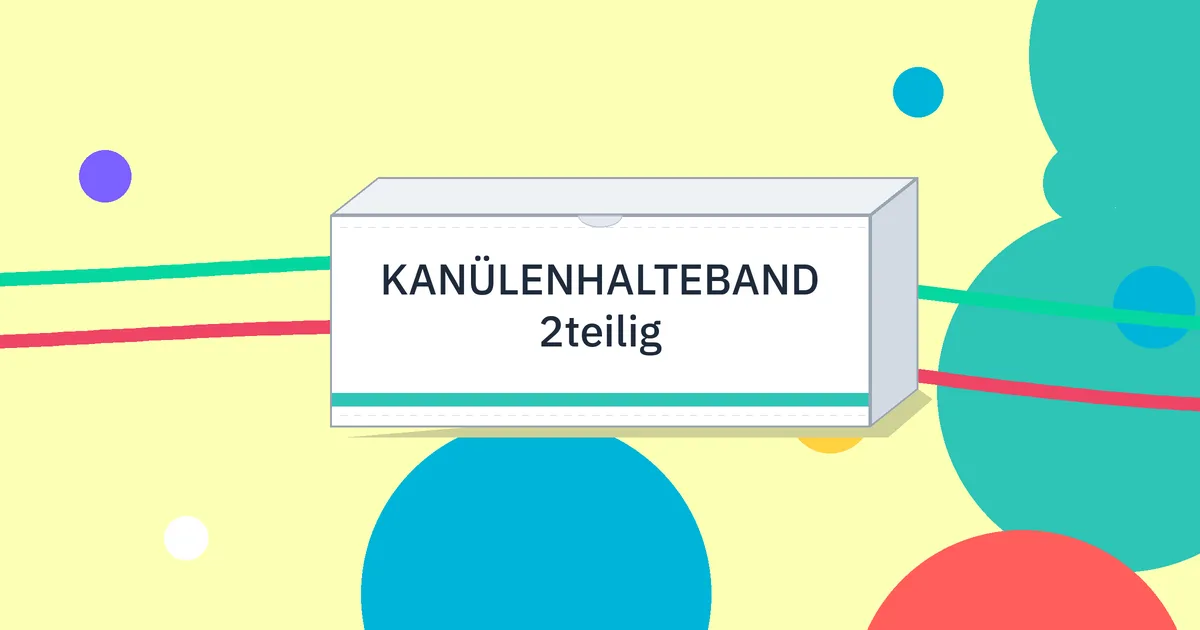 Symbolbild: Packung mit der Aufschrift KANÜLENHALTEBAND 2teilig (PZN 11596668) – Verfügbarkeit und Bezug in Apotheken in Frankfurt am Main