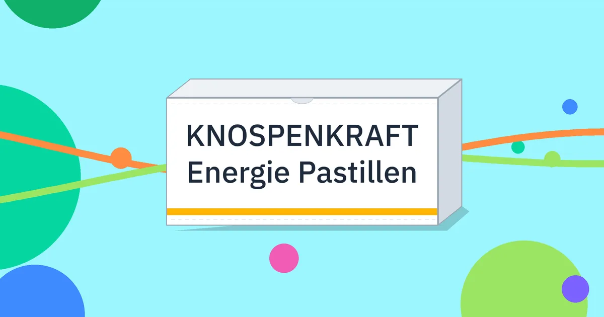 Symbolbild: Packung mit der Aufschrift KNOSPENKRAFT Energie Pastillen (PZN 18500720) – Verfügbarkeit und Bezug in Apotheken in Frankfurt am Main