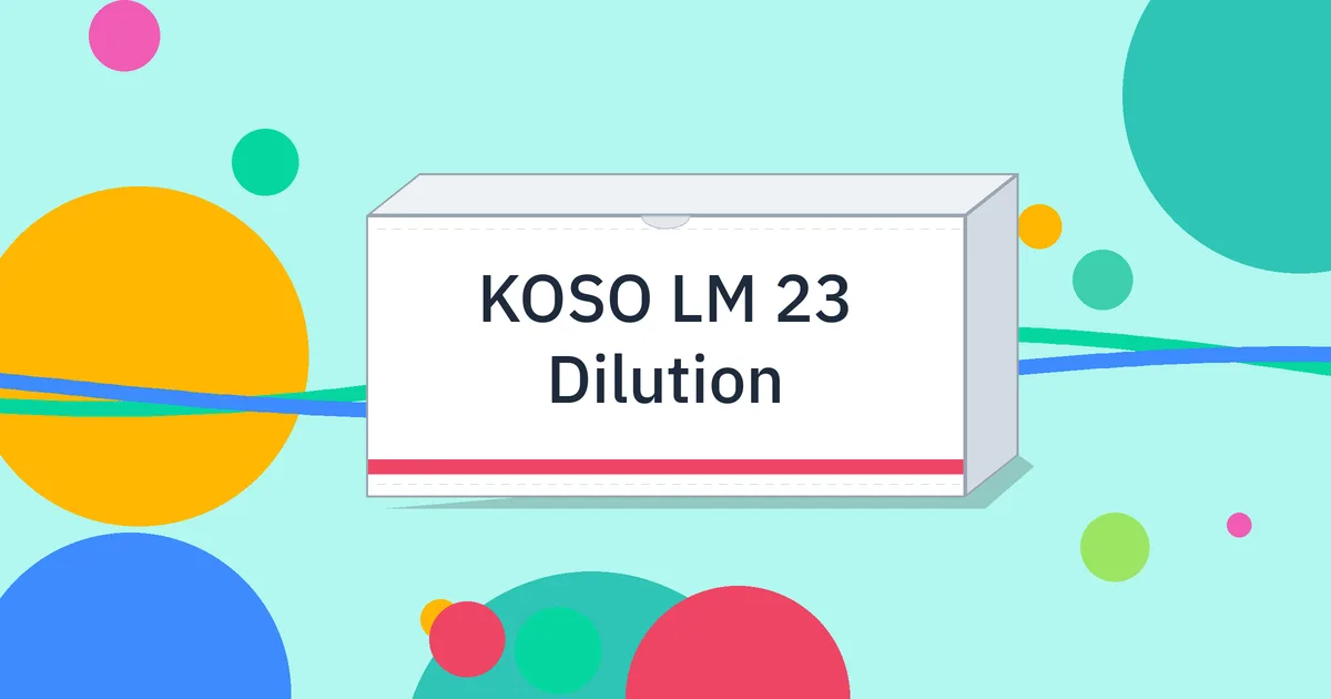 Symbolbild: Packung mit der Aufschrift KOSO LM 23 Dilution (PZN 13520020) – Verfügbarkeit und Bezug in Apotheken in Frankfurt am Main
